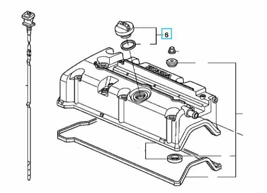 Крышка маслозаливной горловины; Артикул Honda: 15610RGA000 (Оригинал)
