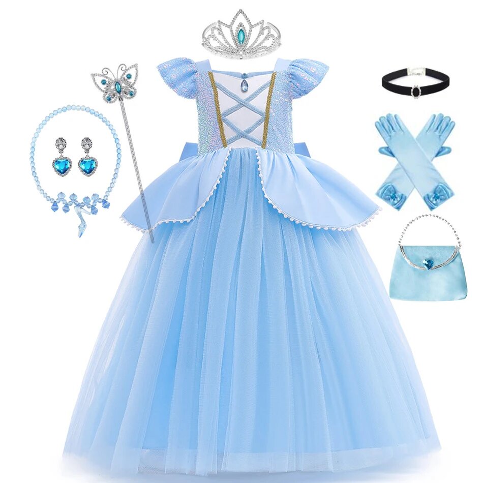 Костюм Золушки для девочки, DreamParty, полиэстер 3T Tag-110, 5