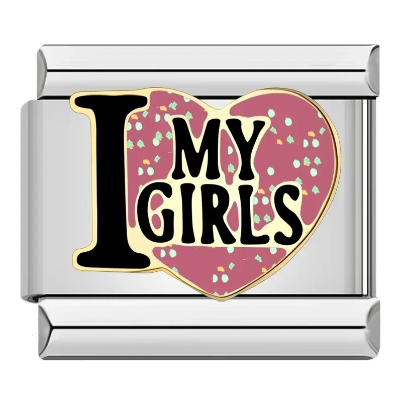 Бусина для браслета "My Girls", розовый, DJ666 NO 3