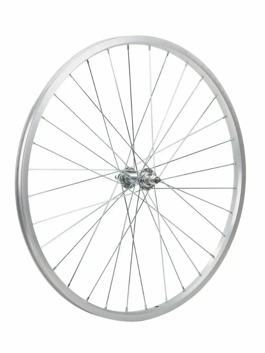 Колесо 28" заднее, одинарн. алюминиевый обод, под трещ. под гайки