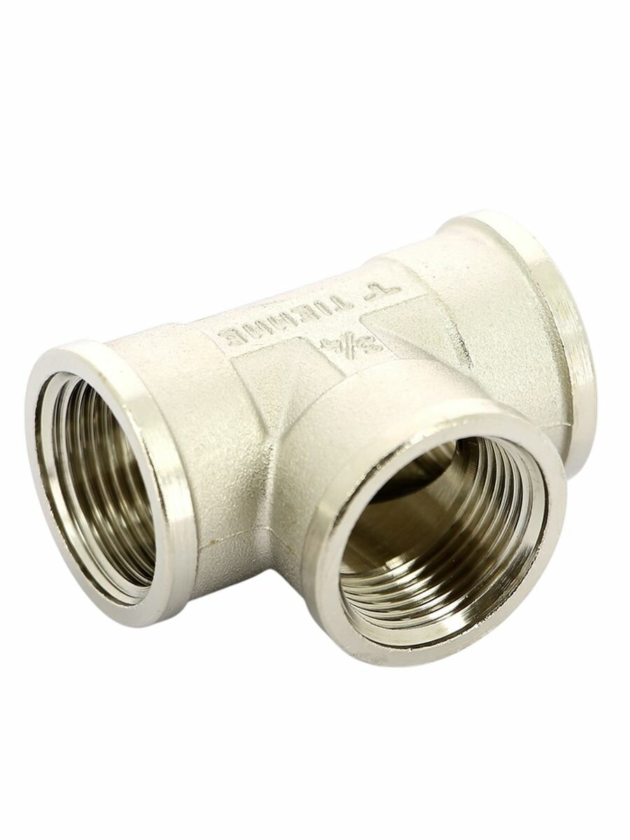 Тройник Tiemme 3/4"Вх3/4"Вх3/4"В лат. никелир, 1500096(1570N050505)