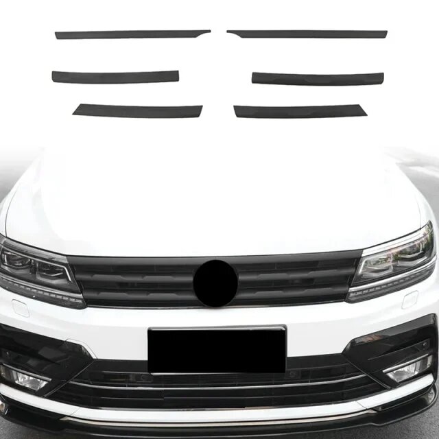 Накладка решетки радиатора VW Tiguan MK2 2016-2021, матовый черный