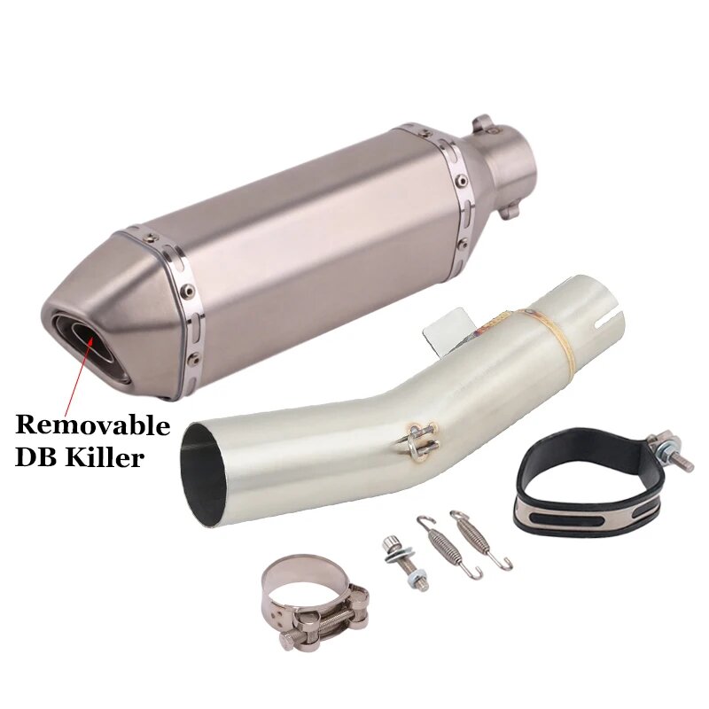 Для KOVE 400X 500X 510X EURO5 одинарный поворотный рычаг 2019 - 2024 выхлопная средняя Соединительная труба для мотоцикла 51 мм Глушитель Type L