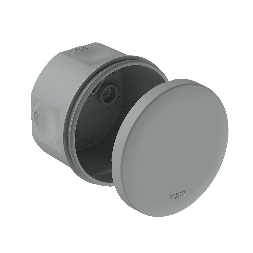 Коробка распределительная Systeme Electric MultiBox, с мембранными вводами, IP66, 80х50 мм , серая со стикером под пистоле
