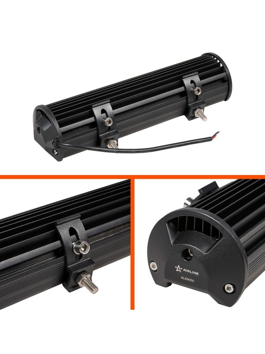 Фара светодиодная "AIRLINE" 300х78х65 мм 72W 12/24V (24 LED, комбинированный свет, балка двухрядная)