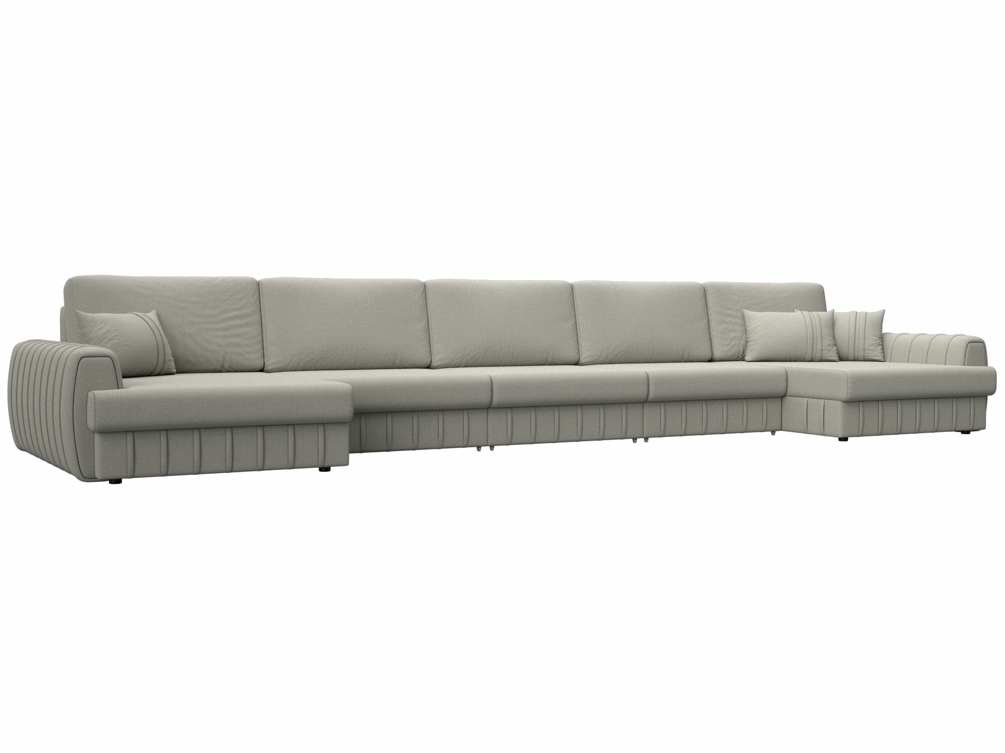 Диван П-образный Флоу НПБ МегаЛонг, Рогожка