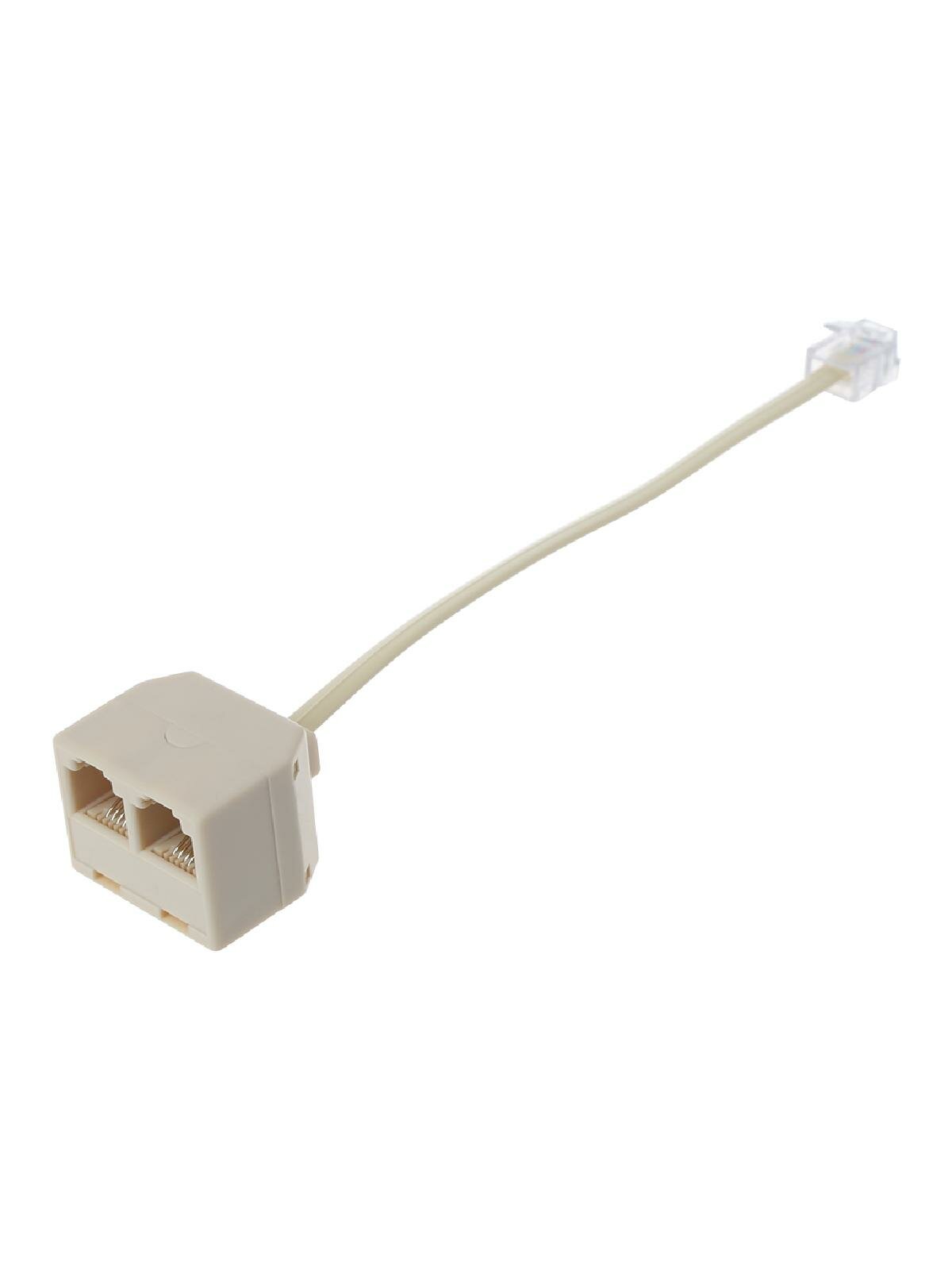 Telephone Splitter RJ11 6P4C 1 Male to 2 Female Adapter RJ11 to RJ11 Separator