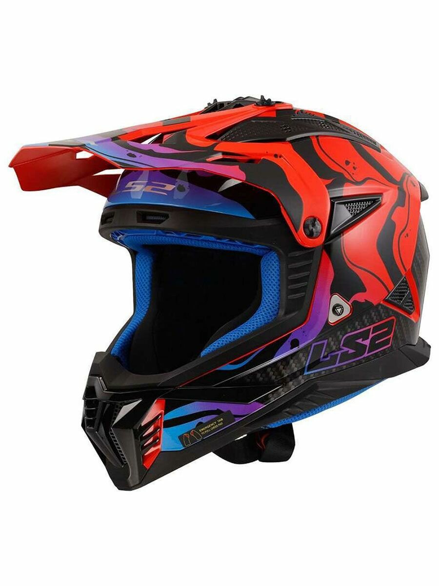 Шлем для мотоцикла кроссовый LS2 MX708 FAST 2 WASH Gloss Red XXL