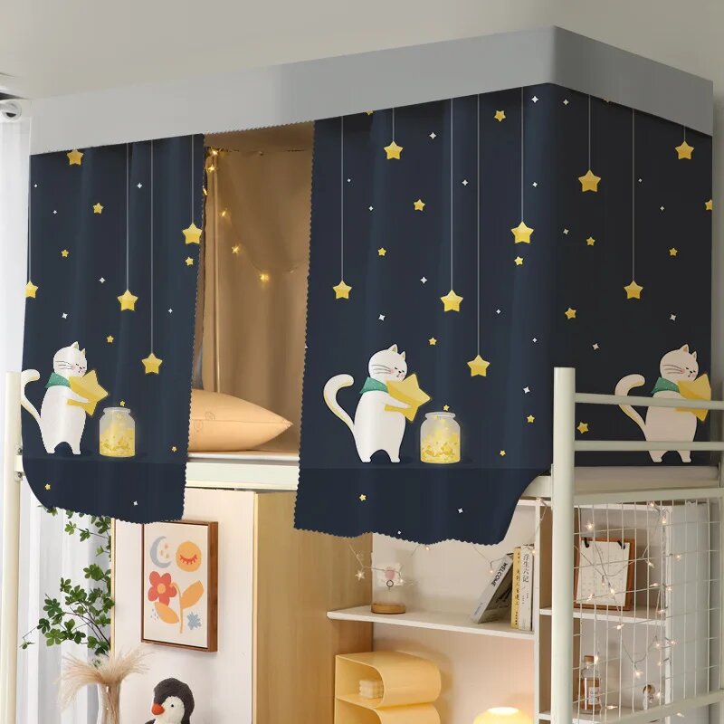 Занавеска на кровать для общежития, s двухъярусная односпальная шторка, для 1.35x2M(HxL)-3pcs, 10