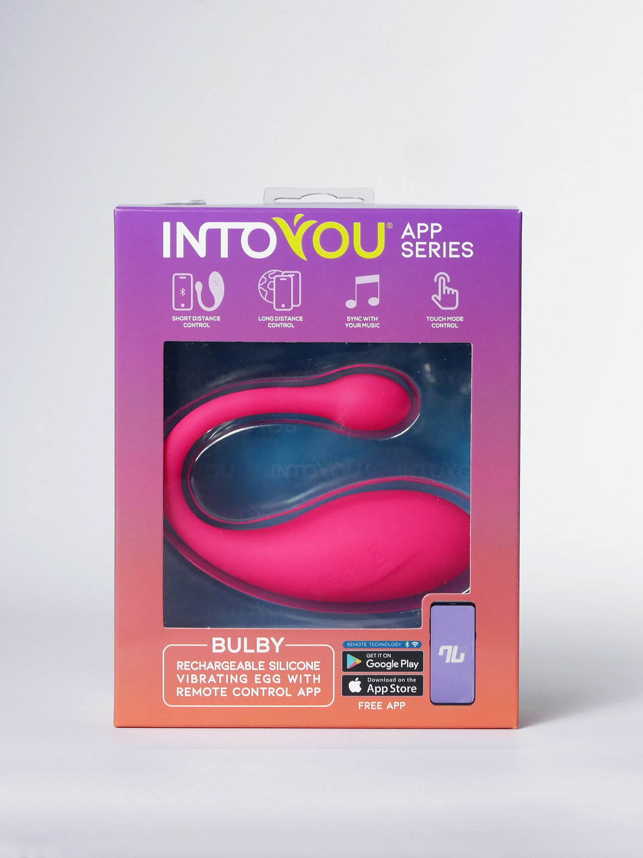 Виброяйцо IntoYou Bulby, стимуляция точки G, бархатное покрытие