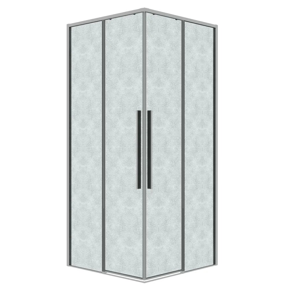 Душевой уголок Grossman Galaxy 300. K33.01.8080.10.02 80х80 см, профиль глянцевый хром, стекло шиншилла