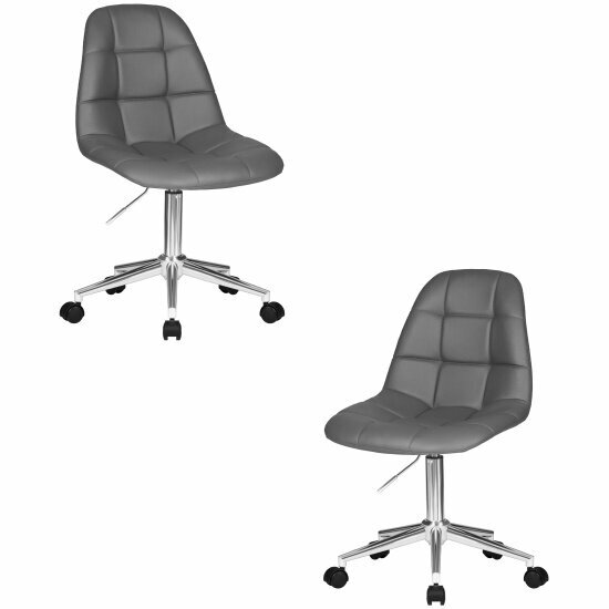 Кресло для персонала Dobrin офисное MONTY (серый)(2 шт/уп)