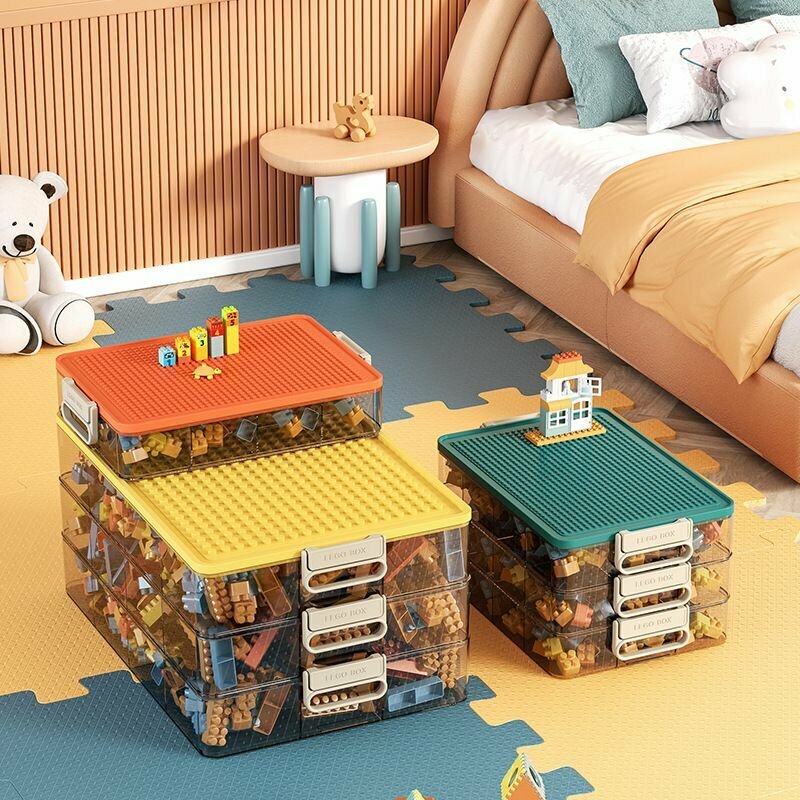 Коробка для хранения строительных блоков Lego, мелкие частицы, многослойное отделение, коробка для классификации деталей