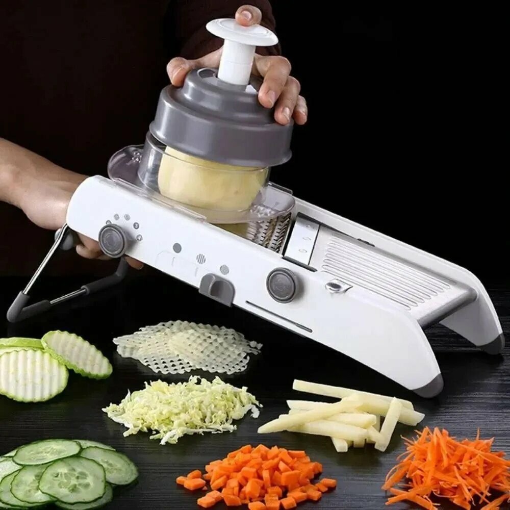 Овощерезка Смарт-Терка Mandoline Slicer (18 видов размеров нарезки) / Слайсер терка / Шинковка