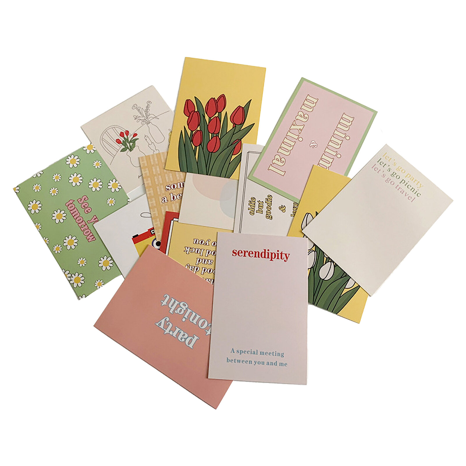 Карточка настенной карты тюльпан Геометрический цвет цветовой блок общежития корейский стиль фото реквизит