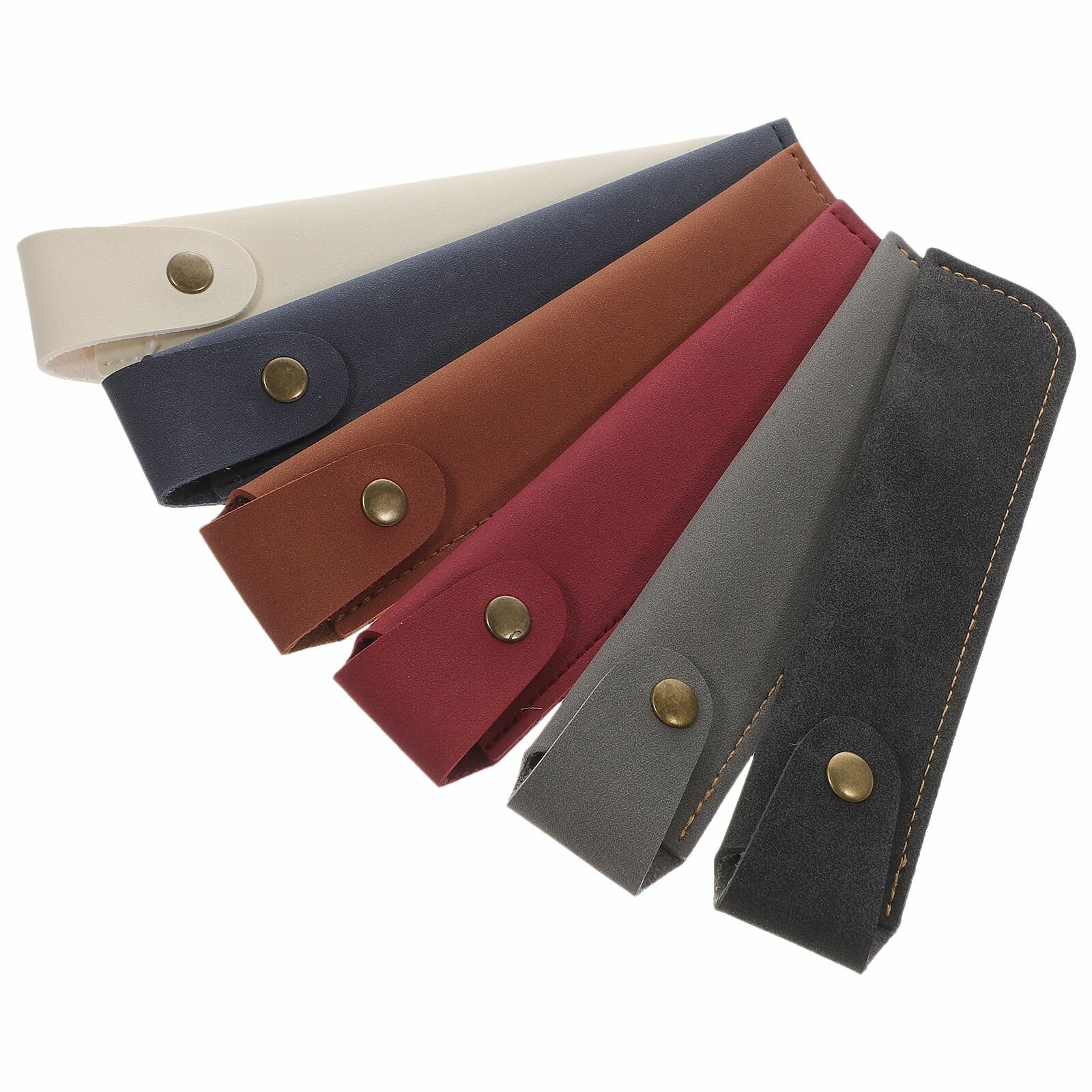 Футляры из пу кожи для одной ручки, набор из 6 штук, защитные кожаные чехлы для перьевых ручек для декора