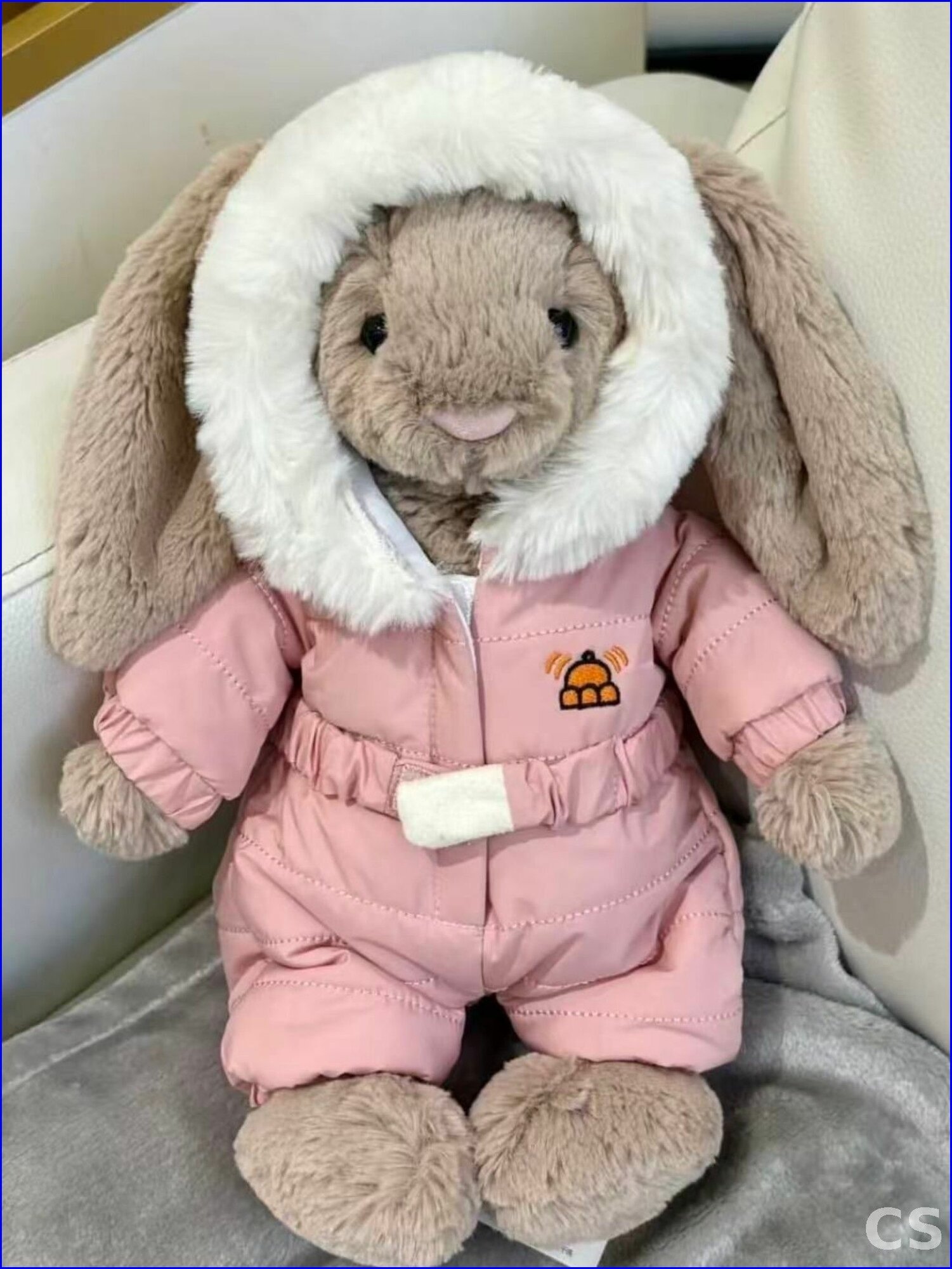 JELLYCAT Кролик Бонни в лыжном костюме/Милая плюшевая игрушка Toy/31cm
