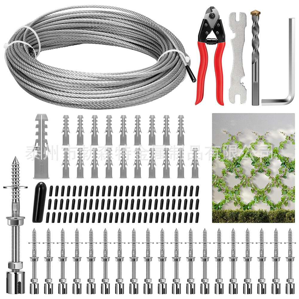 Крепление для троса из нержавеющей стали, вращающееся крестообразное зажимное устройство, фиксированное для 3-мм троса, для виноградной лозы