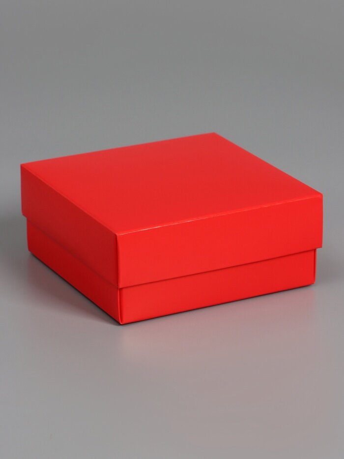 Коробка складная, крышка-дно, красная, 12 х 12 х 5 см 10919409