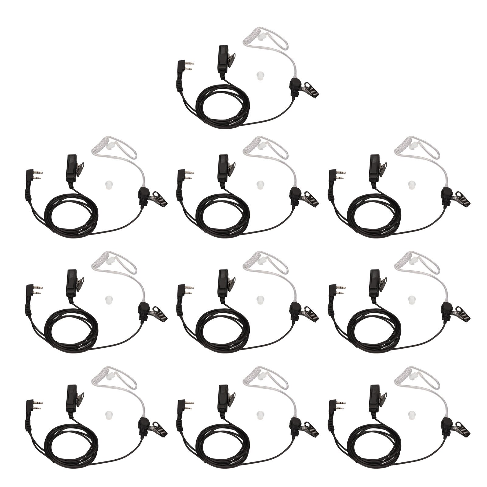 Рация Наушник K Head 2 Контактный Шумоподавитель Радио с Микрофоном для BF 888S 777S 666S UV5R 10шт