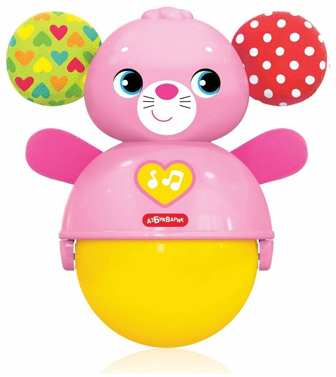 Азбукварик Музыкальная Мышка Неваляшка-покатушка 2765