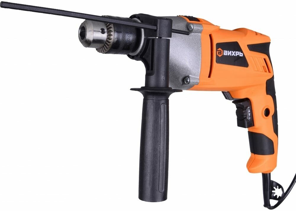 Ударная дрель вихрь ДУ-1100 72/8/4 щеточный двигатель с реверсом и сверлением бетона, дерева и металла