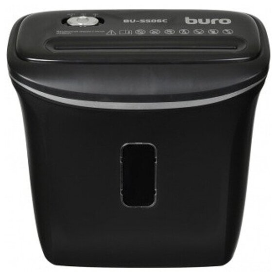Уничтожитель документов Buro Home BU-S506C (секр. P-4)/фрагменты/5лист./12лтр./пл. карты