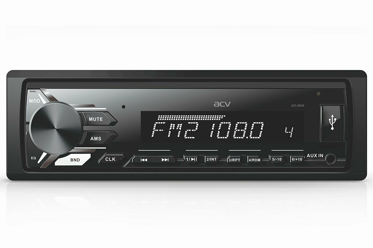 Магнитола FM/MP3/USB/SD ACV AVS-812W