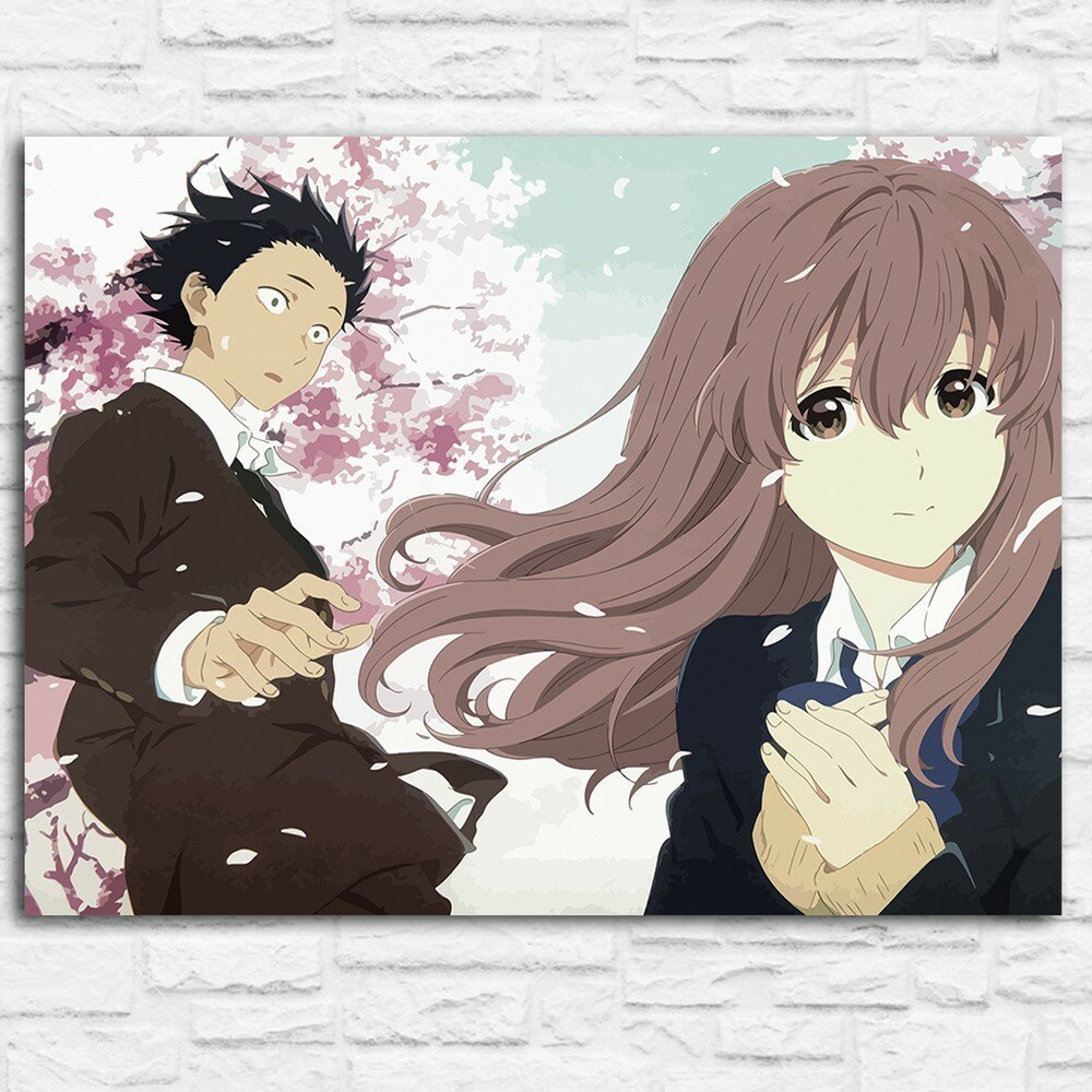 Картина по номерам на холсте аниме Форма голоса (Koe No Katachi) - 15108 Г 30x40