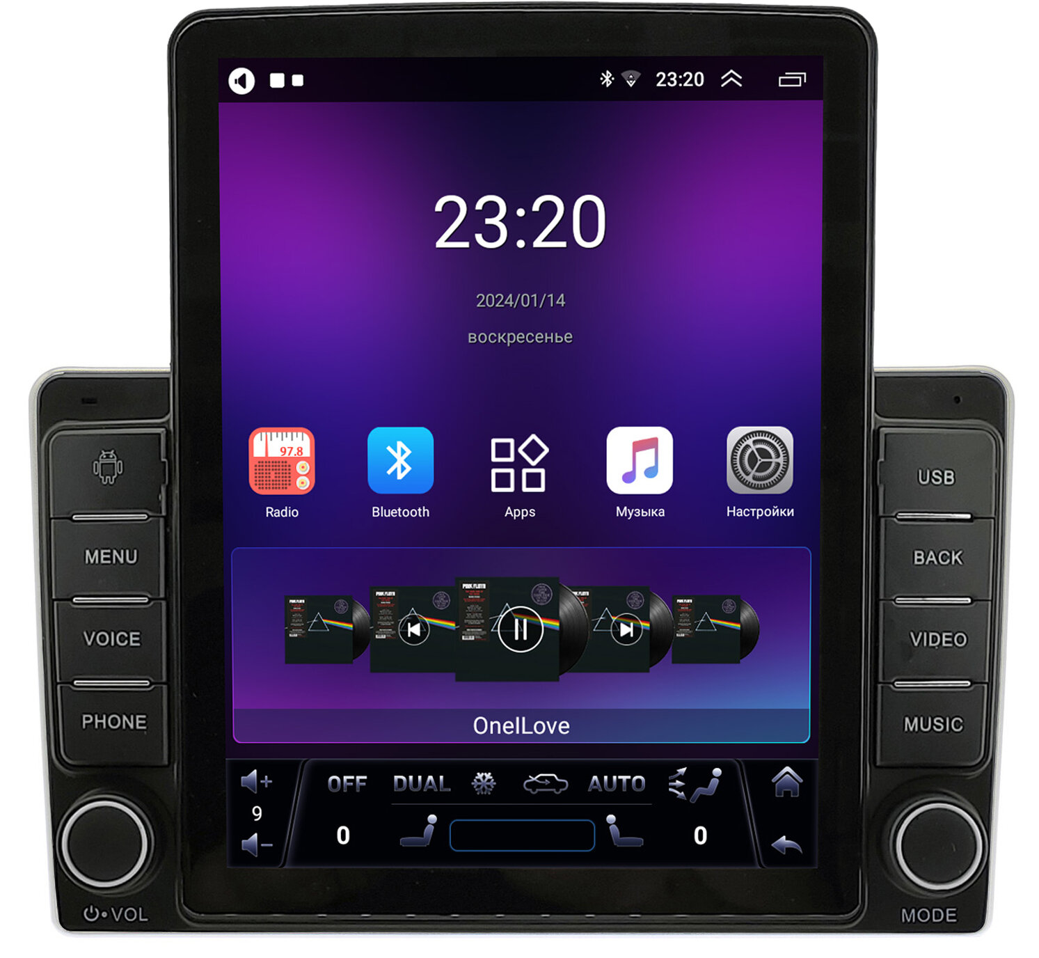 Штатная магнитола Peugeot 207 2006-2015, 307 2001-2008, Expert 2 2007-2016 (тип 1) (серая) Canbox GTR095-9101 Android 10 (QLed, 4/64, DSP, CarPlay)