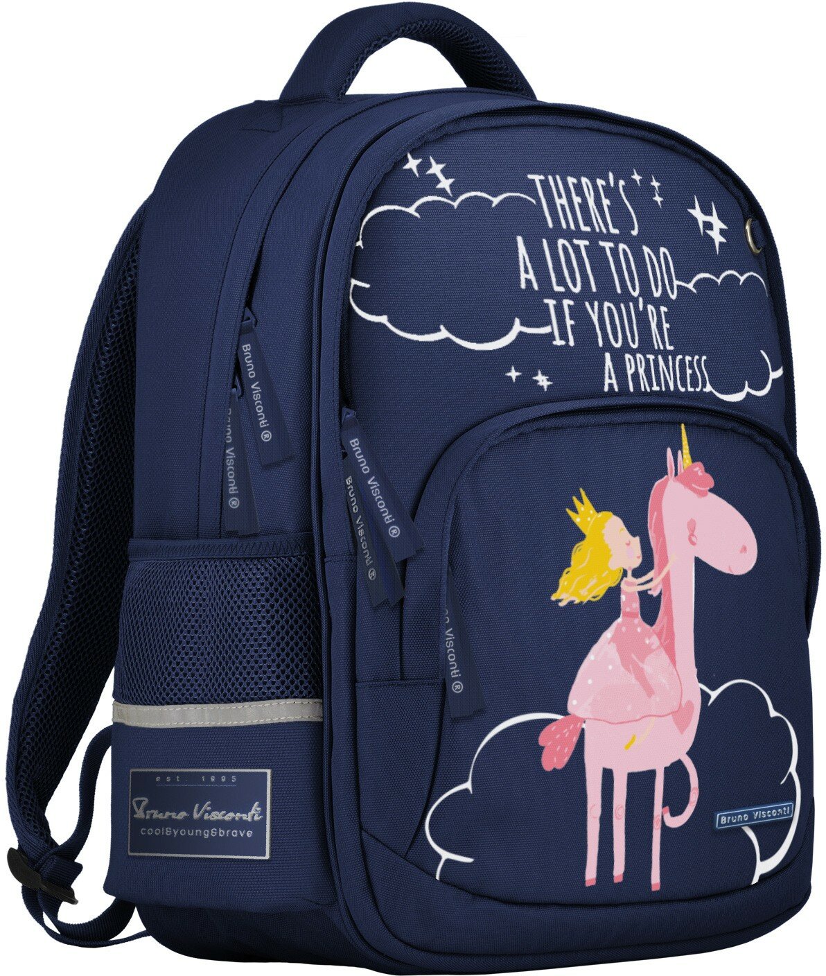 Рюкзак с эргономичной спинкой Единорог, синий