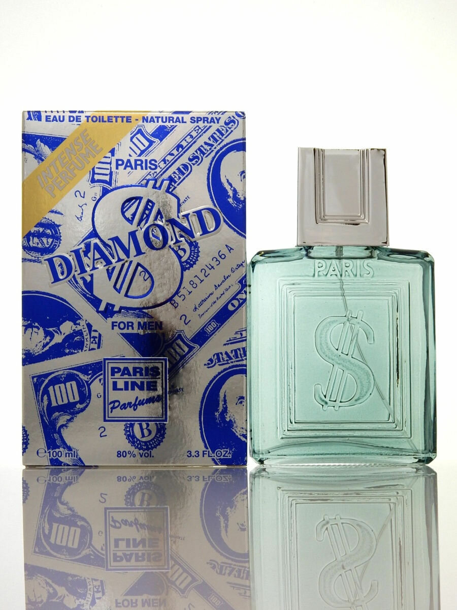 Paris Line Parfums Dollar Diamond Intense Perfume / Пари Лайн Парфюмс Доллар Даймонд Туалетная вода мужская 100 мл