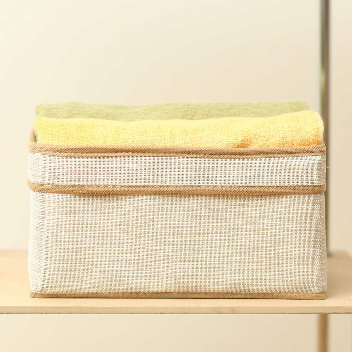 Корзинка для хранения с ручками Casy Home 28x15x15см, цвет бежевый