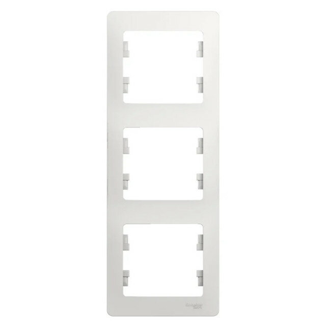 SCHNEIDER ELECTRIC Glossa рамка 3 поста белая вертикальная качественная отделка