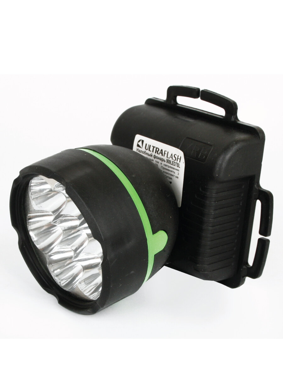 Ultraflash 909LED7 (фонарь налобн, черный, 7LED, 1 реж, 3XR6, пласт, коробка)