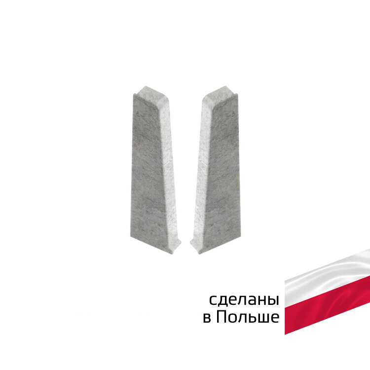 Заглушка для плинтуса ПВХ Cezar Hi-Line Prestige 75 мм готический М 256, 2 шт.