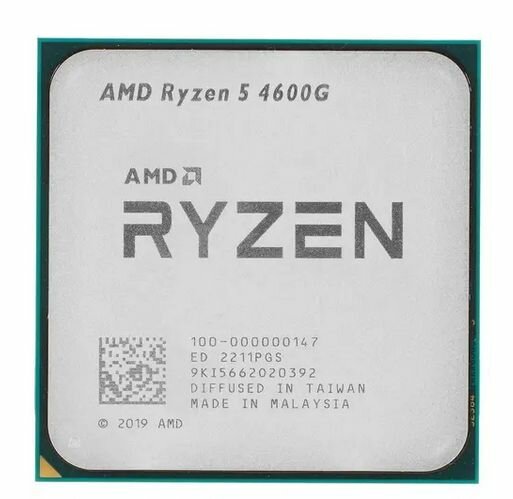 Процессор AMD Ryzen 5 4600G (100-000000147) OEM - AM4, 6 х 3.7 ГГц, L2 - 3 МБ, L3 - 8 МБ, 2хDDR4-3200 МГц, AMD Radeon Vega 7, TDP 65 Вт