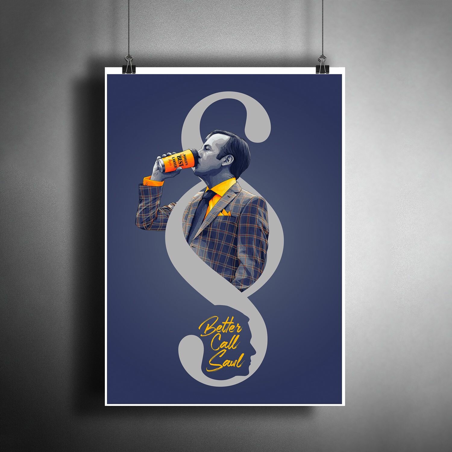 Постер плакат для интерьера "Сериал: Лучше звоните Солу. Better Call Saul" / Декор дома, офиса, комнаты, квартиры A3 (297 x 420 мм)