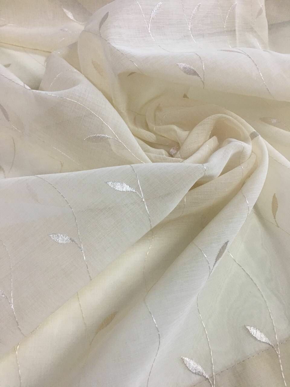 Имитация льна с вышивкой