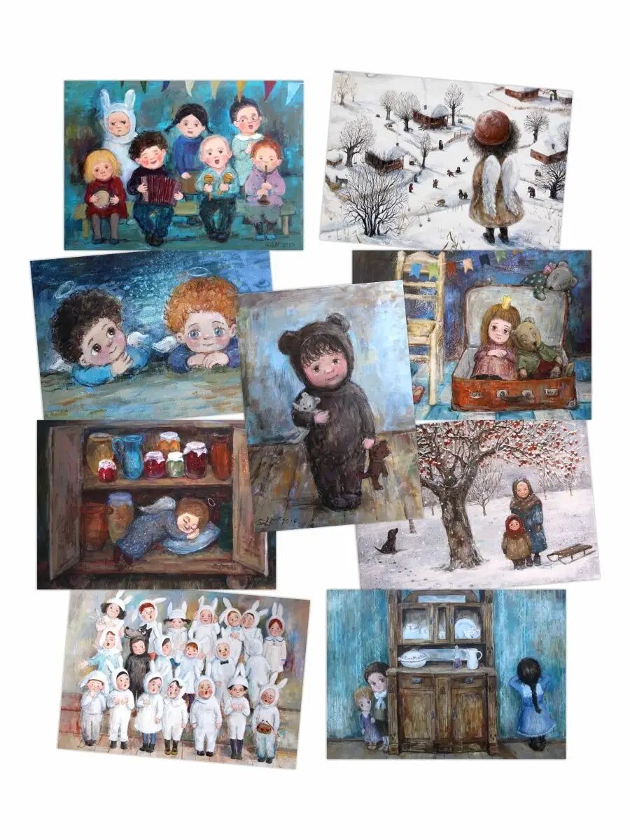 Открытки 9 штук для посткроссинга № 2 Н. Чакветадзе