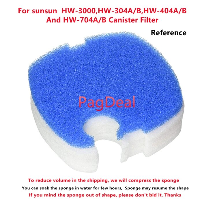 8 шт. Синие фильтрующие губки для SunSun HW-303 304 For HW-304 404