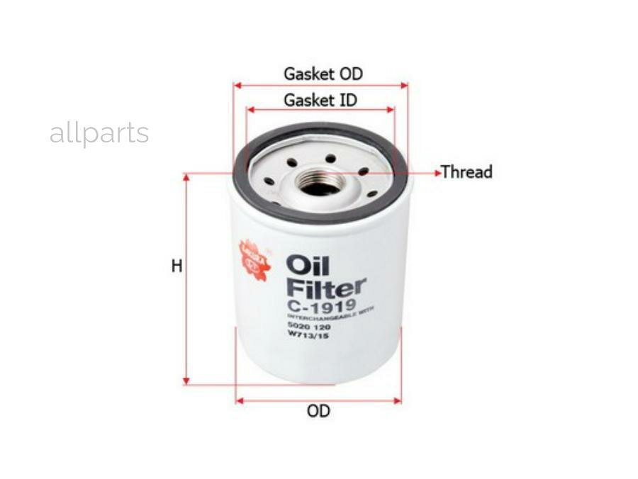 SAKURA C1919 Sakura Фильтр масляный C1919