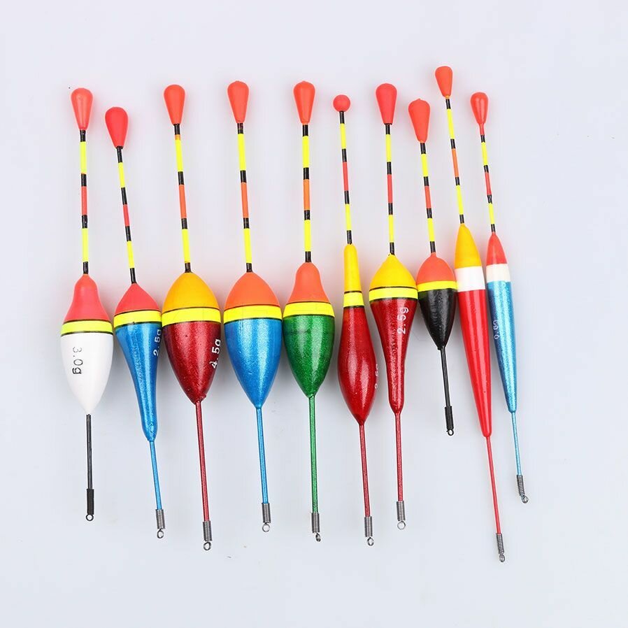 10шт Набор для летней рыбалки Поролоновые буи Kebidu 0,6-4,5г=v=