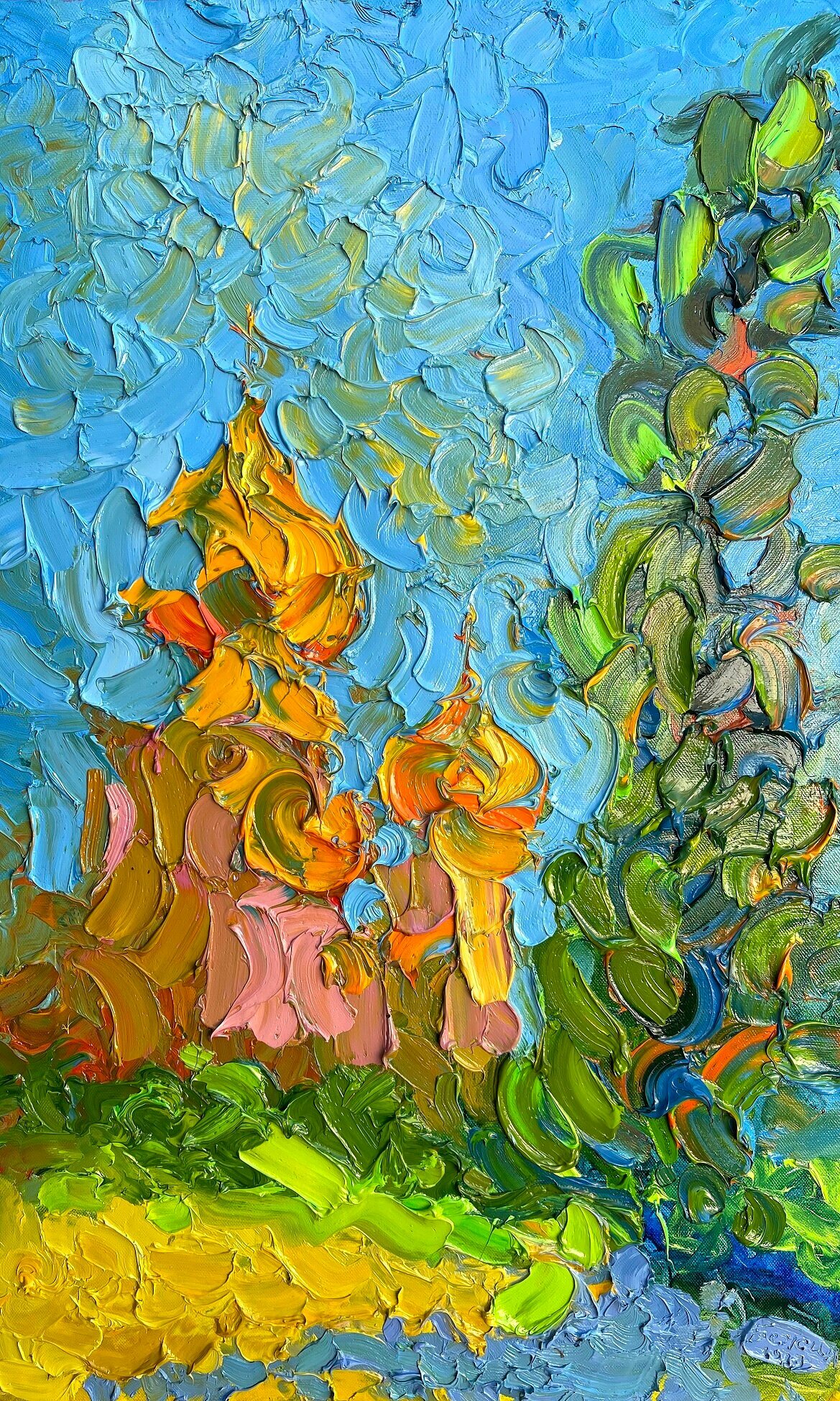 Картина Храм Александра Невского, художник Ольга Бежина, холст, масло, 85х60 см