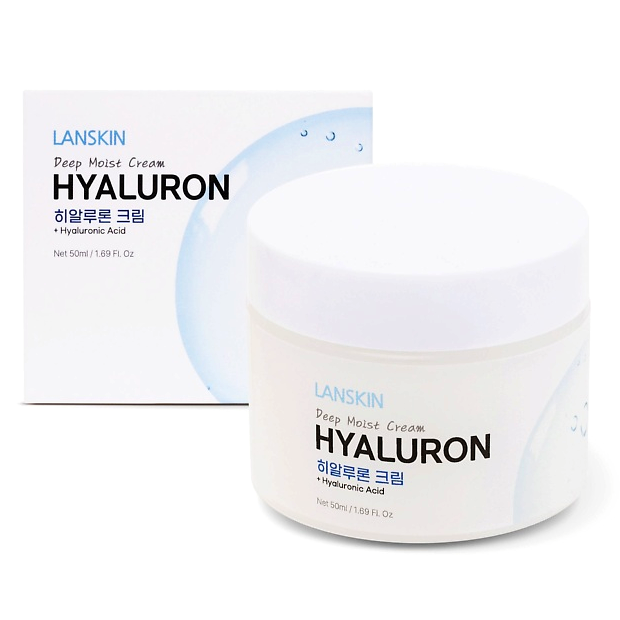 Крем для лица глубоко увлажняющий LanSkin Deep Moist Cream Hyaluron, с гиалуроновой кислотой, 50 мл
