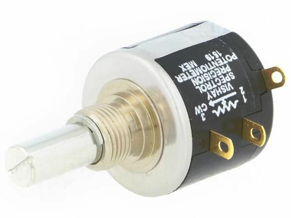 Потенциометр VISHAY 534-10K осевой, многооборотный, 10 кОм, 2 Вт, 6,35 мм