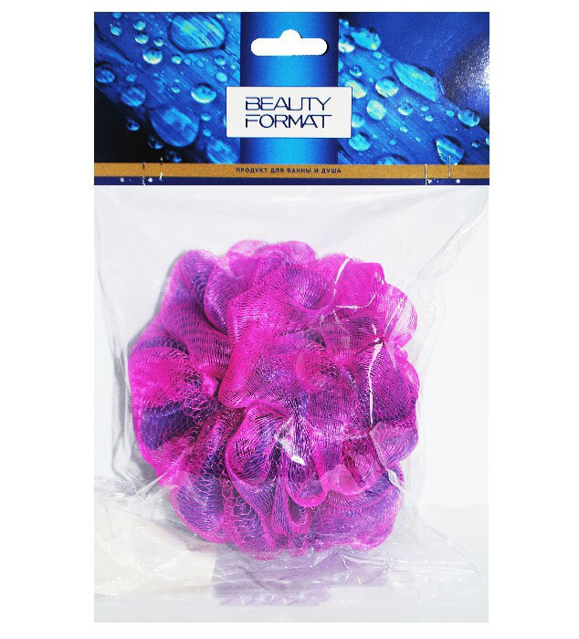 58727 Мочалка для тела BEAUTY STYLE Синтетическая шар