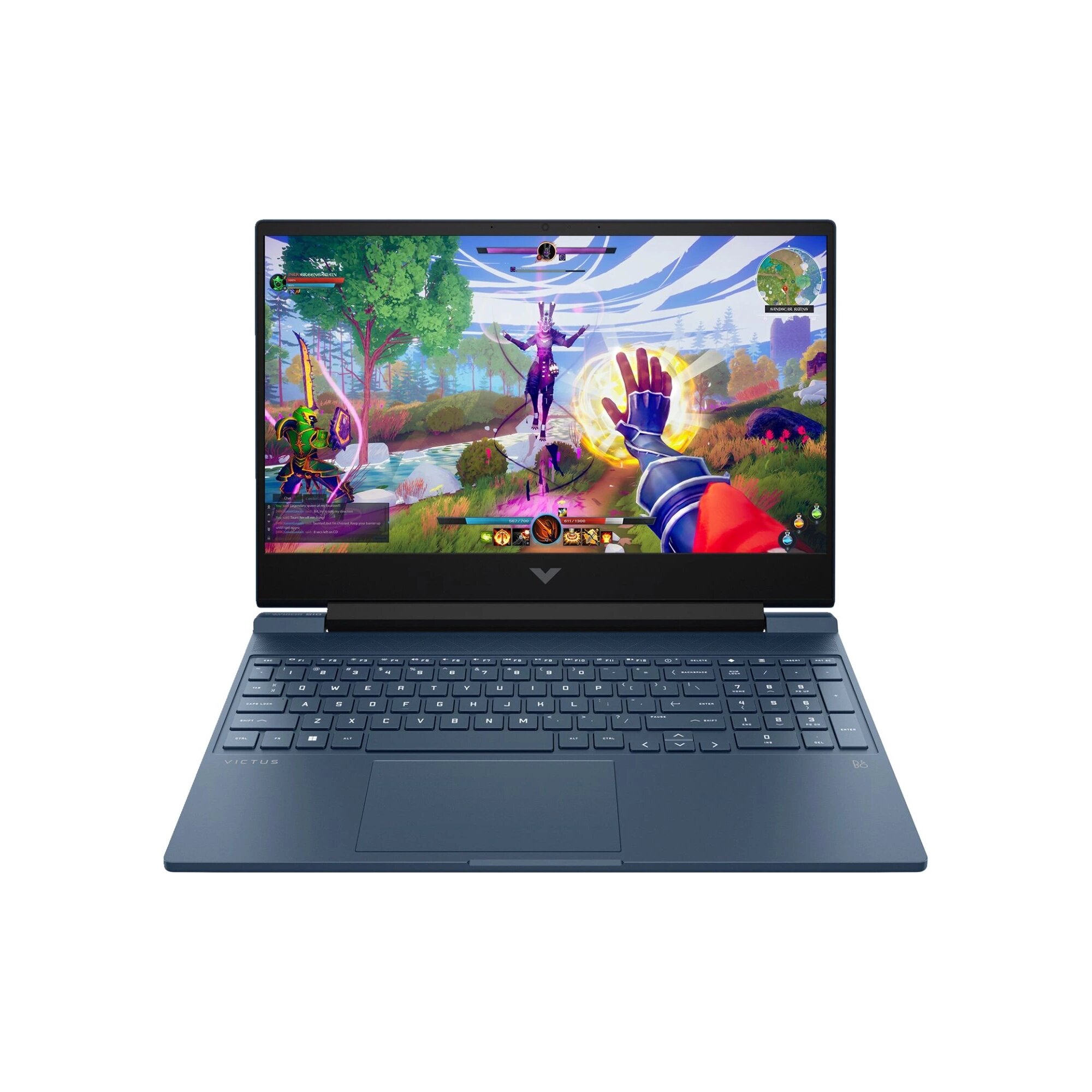 Ноутбук HP Victus 15-fb2031ci, 15.6", IPS, AMD Ryzen 7 8845HS, DDR5 16ГБ, SSD 512ГБ, NVIDIA GeForce RTX 4060 для ноутбуков 8ГБ, синий (a74llea)