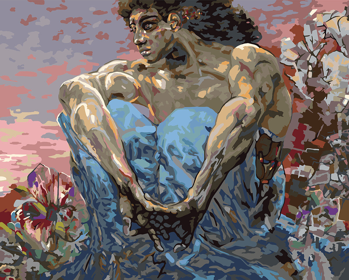 Фрея GTG-PNB/PL-201-CX07 Набор для раскрашивания по номерам 50х40 см по мотивам Врубеля Демон