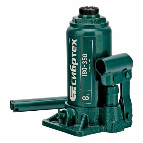Сибртех Домкрат гидравлический бутылочный, 8 т, 180-350 мм, , 50805